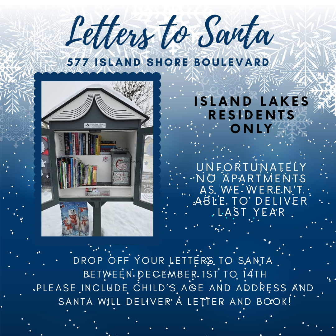 LETTERS TO SANTA RETURNS! – ISLAND LAKES RESIDENTS' GROUP